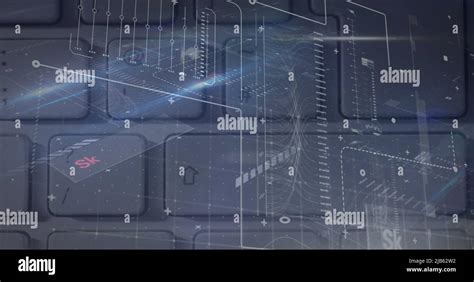 Image Of Warning Data Processing Online Security Padlock And Circuit
