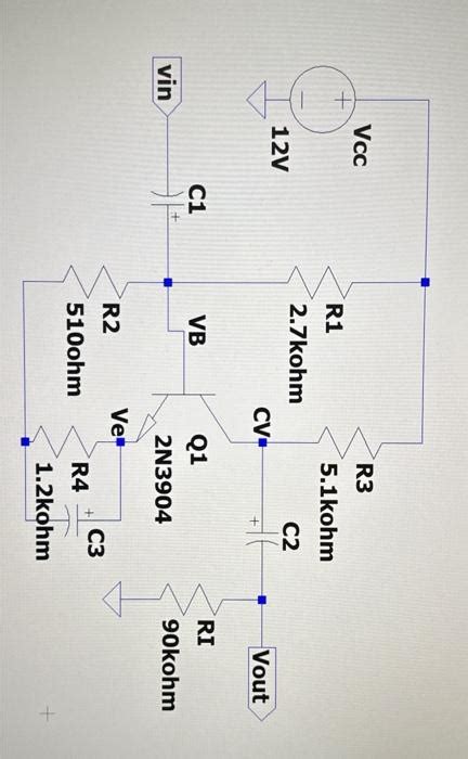 Solved Fir The Above VDB Common Emitter Amplifier Circuit Chegg Com