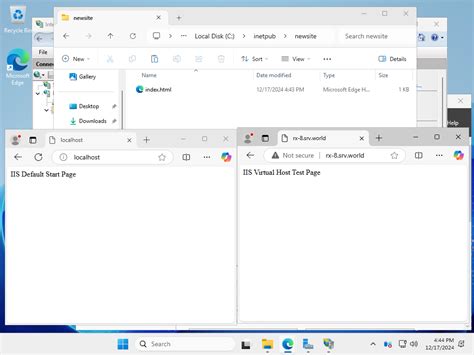 Windows Server 2025 IIS Add Web Sites Server World