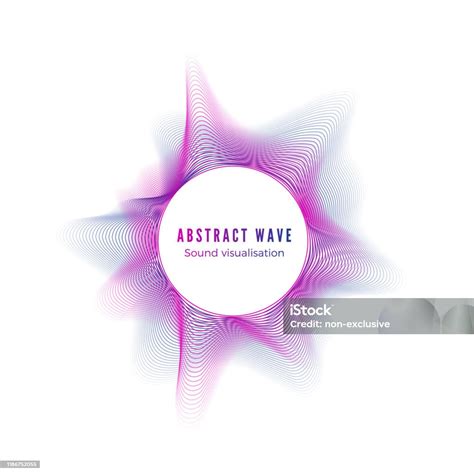 추상 색상 방사형 음파 디지털 음악 시각화 빨간색과 파란색 파형 템플릿입니다 흰색 배경에 격리 된 오디오 이퀄라이저 벡터 파도 패턴에 대한 스톡 벡터 아트 및 기타 이미지