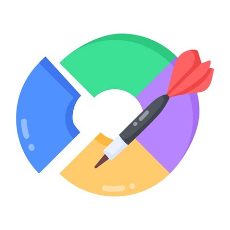 Premium Vector A Circle With A Dart In The Center
