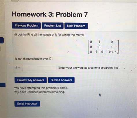 Solved Homework 3 Problem 7 Previous Problem Problem List
