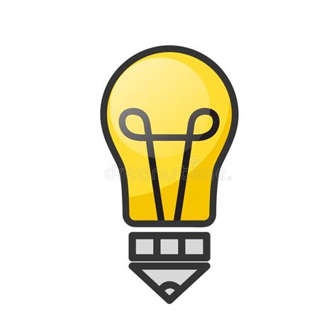 Light Bubl With Pencil Idea Creative Design Stock Vector Illustration