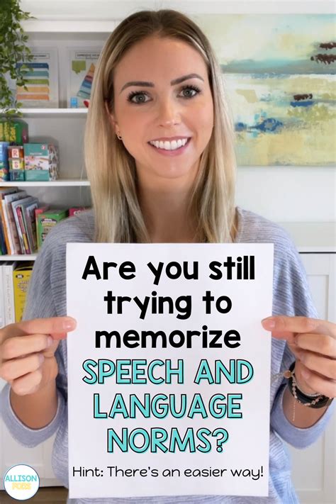 Speech And Language Norms Allison Fors Inc Artofit