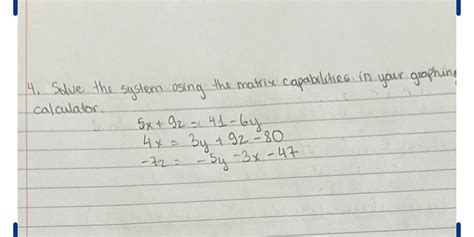 Solved Solve The System Using The Matrix Capabilities In Chegg