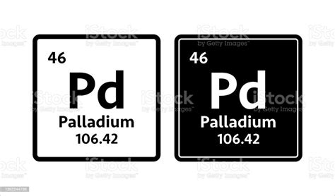 팔라듐 기호 주기적인 테이블의 화학 적 요소 벡터 스톡 일러스트레이션 0명에 대한 스톡 벡터 아트 및 기타 이미지 0명 3차원 형태 건강관리와 의술 Istock