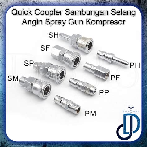 Quick Coupler Sambungan Selang Angin Spray Gun Kompresor Lazada Indonesia