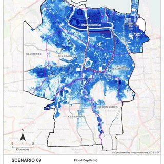 3 Flood Map For Scenario 9 Download Scientific Diagram