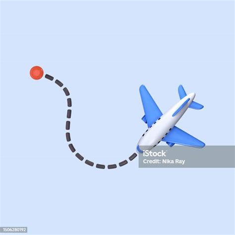 항공기 비행 경로 3d 아이콘입니다 점선이 있는 비행기 비행 경로 0명에 대한 스톡 사진 및 기타 이미지 0명 3차원 형태 계획 Istock