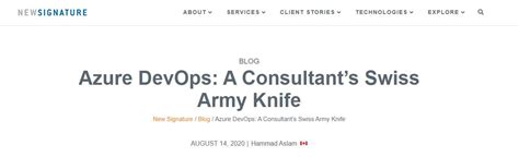 Azure Devops A Consultants Swiss Army Knife Azure