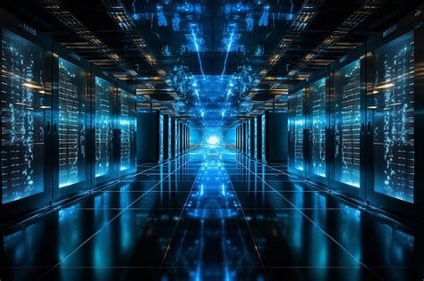 Premium Photo Symmetrical Composition Of Servers And Storage Arrays