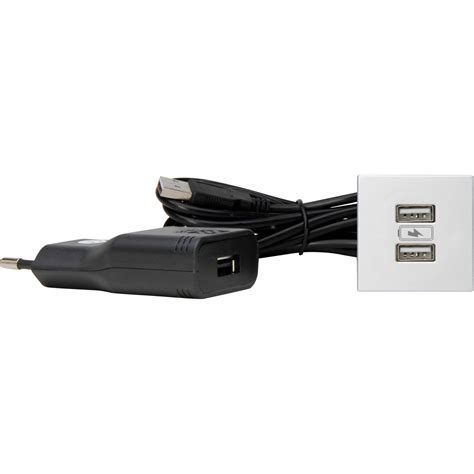 VersaPICK USB Installation Set With USB Ports Design Square Plastic Colour Aluminium