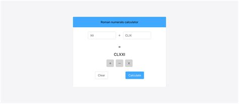 Github Irinalim Roman Numerals Calculator A Roman Numerals Calculator