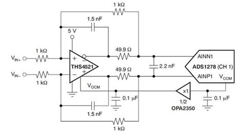 Differential Analog Front End To Adc Data Converters Forum Data Converters Ti E2e Support