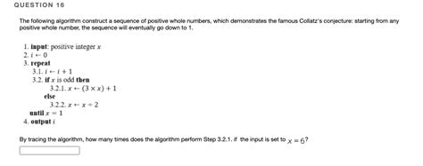 Solved QUESTION The Following Algorithm Construct A Chegg Com