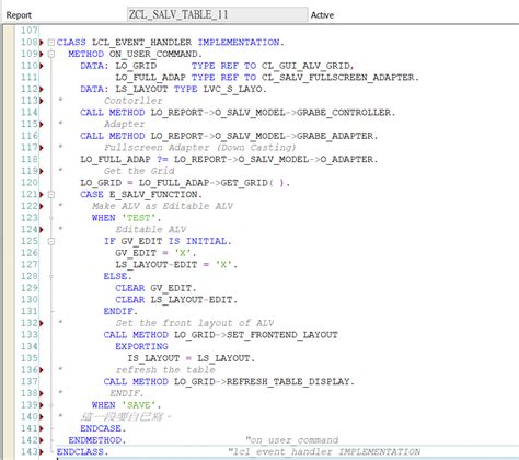 cl salv table 11 edit and save gm