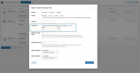 How To Create Parallax Ads In Wordpress Advanced Ads