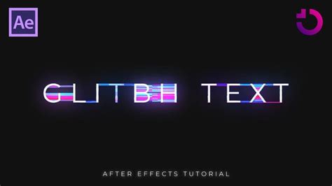 Glitch Text Animation Tutorial For After Effects After Effect Tutorial Glitch Text Text
