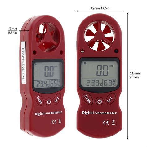 Mini Handheld Multi Purpose Anemometer Lcd Screen Digital Wind Speed Temperature And Humidity