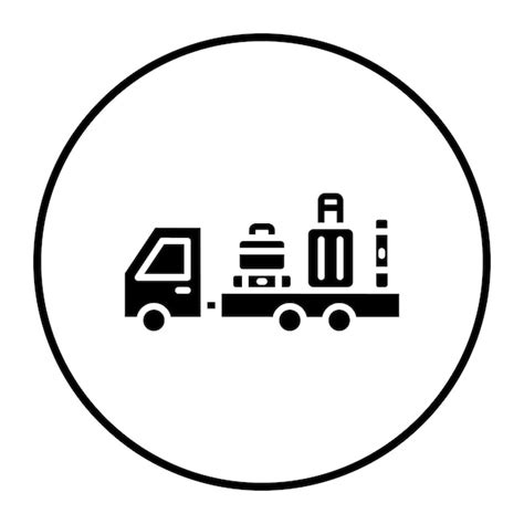 Premium Vector Baggage Truck Vector Illustration