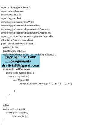 Import Static Org Junit Assert Import Java Util Arrays Import Pdf
