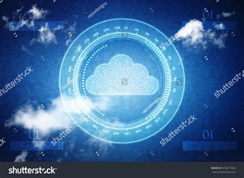 2d Rendering Cloud Computing Cloud Computing Stock Illustration 676677805 Shutterstock