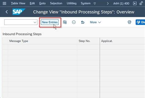 How To Maintain Inbound Processing Steps In SAP