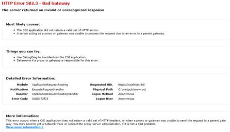 Application Request Routing ARR Self Referencing Itself 400 Or 502