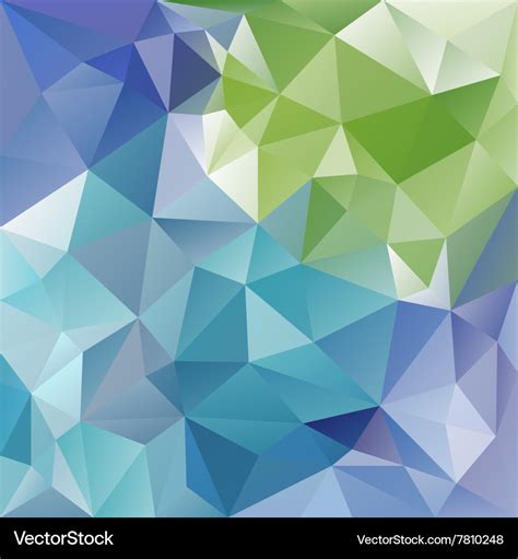 Blue Green Abstract Polygon Triangular Pattern Vector Image
