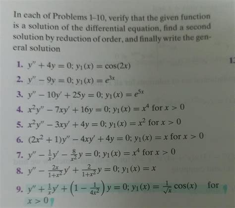 solved in each of problems 1 10 verify that the given