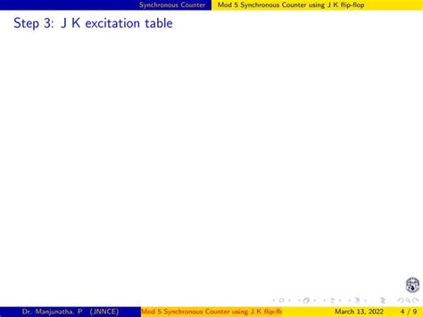 Mod 5 Synchronous Counter Using J K Flip Flop Pdf Programming
