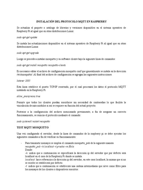 Instalación De Librerías Para El Uso Del Protocolo Mqtt Con Scripts Pdf Arduino Entorno De