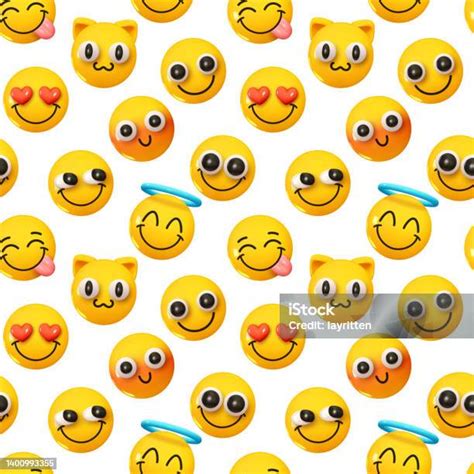 이모티콘 원활한 패턴 감정 패턴 배경 매끄럽게 벡터 일러스트 레이 션 감정에 대한 스톡 벡터 아트 및 기타 이미지 감정 곡선 귀여운 Istock