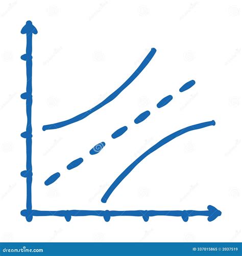 Linear Regression Icon Color Illustration Royalty Free Cartoon
