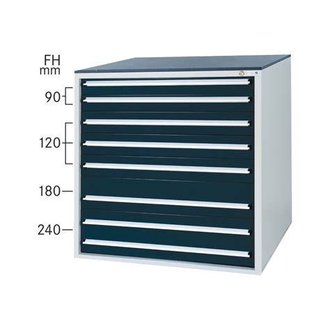 Hk Tool Cabinet System 700 B Model 327 Gs — Tested Ral 7035ral 7016