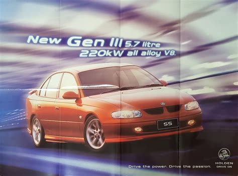 New Original Holden Vt Ss Commodore Gen 3 V8 A4 Brochure Large A1
