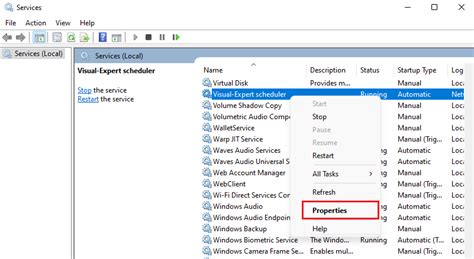 Configure Visual Expert Scheduler With Windows Account