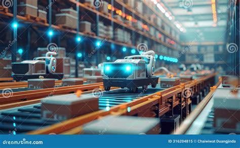 Robots In The Warehouse Artificial Intelligence Supply Chain Future Data Tech Abstract