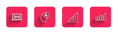 Set Line Chalkboard Function Mathematical Symbol Triangular Ruler And
