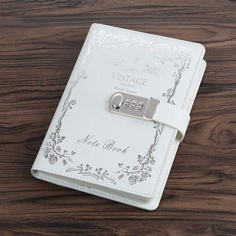 A5 Vintage Paper Notebook With Lock Combination Password Lock Diary Notebookpost