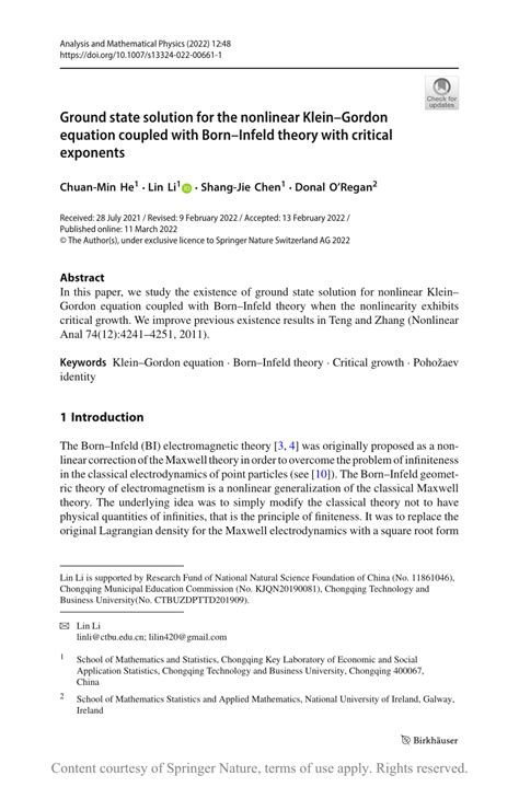Ground State Solution For The Nonlinear Kleingordon Equation Coupled