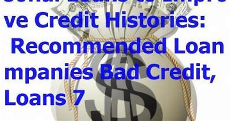 Using Bad Credit Personal Loans To Improve Credit Histories