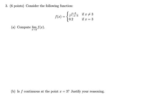Points Consider The Following Function Chegg