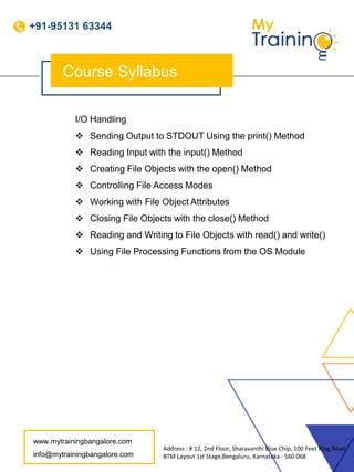 Python Course Content Ppt Pdf