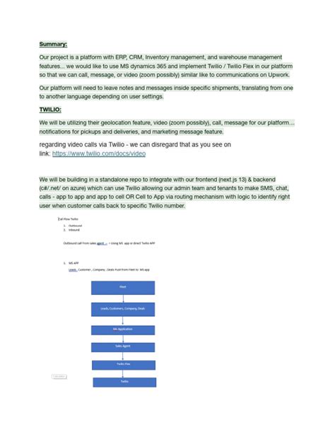 Twilio And Dynamics Integration Pdf Inventory Warehouse