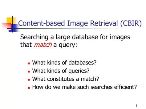 Ppt Content Based Image Retrieval Cbir Powerpoint Presentation