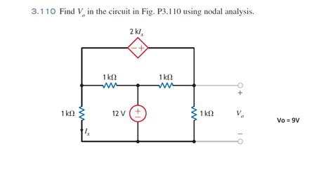 Solved 382 Use Loop Analysis To Find V In The Circuit In