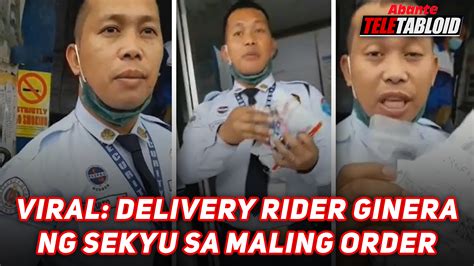 Viral Delivery Rider Ginera Ng Sekyu Sa Maling Order Abante Tnt