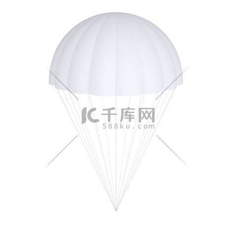 白色降落伞高清摄影大图 千库网
