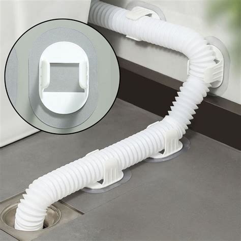 줄라이크 무타공 세탁기 호스 고정 거치대 접착식 배수관 클램프 배수 정리 걸이 스프링 타이 장치